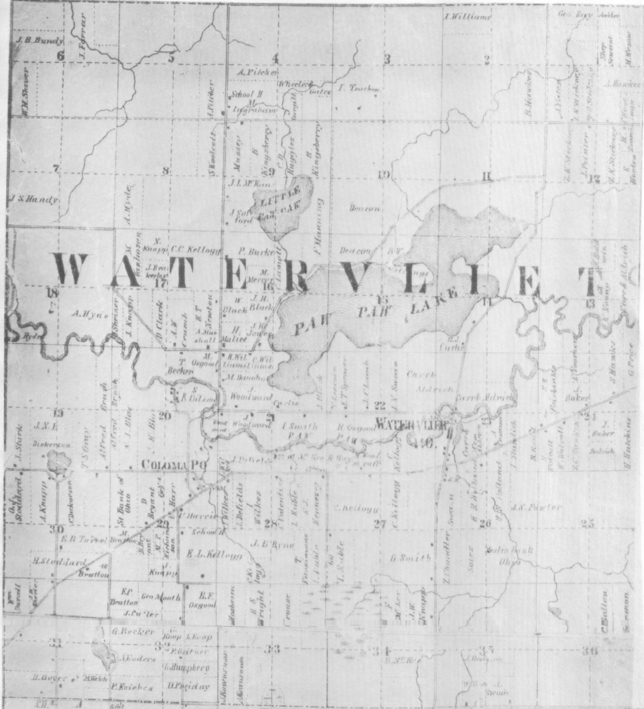 1860 Berrien County Michigan Maps